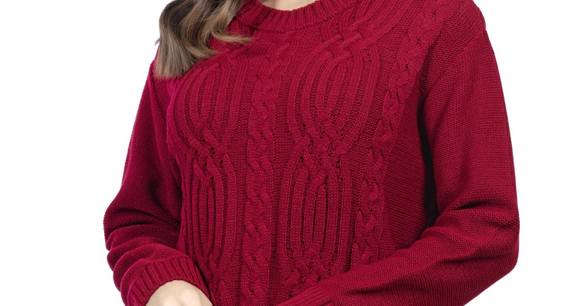 Suéter cerrado con dibujo entrelazado | LOANA Sitio Mayoreo